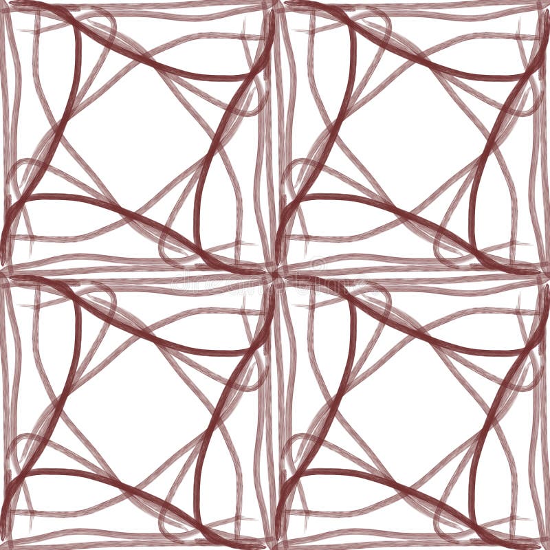 Hand Drawn Brown Lines, Geometric Vector Pattern. Stock Vector ...