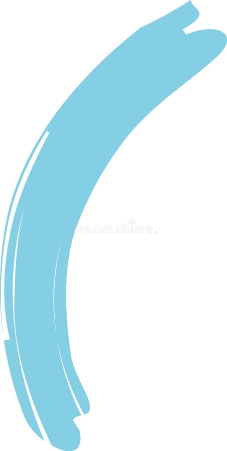 Hand Drawn Brush Rounded Stroke Stock Vector - Illustration of black ...