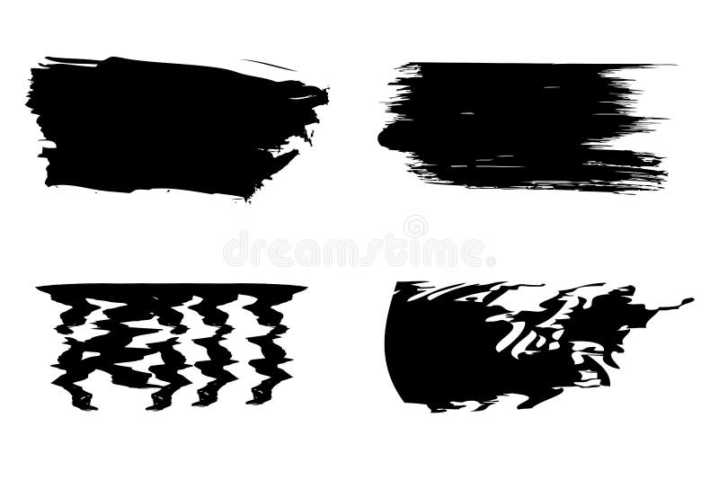 Hand Drawn Brush Stroke Collection Stock Illustration - Illustration of ...