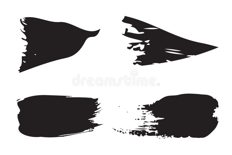 Hand Drawn Brush Stroke Collection Stock Illustration - Illustration of ...