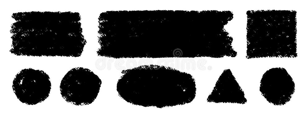 Hand Drawn Brushstroke Text Boxes. Thick Vector Lines. Rough Grunge ...