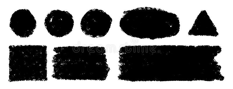 Hand Drawn Brushstroke Text Boxes. Thick Vector Lines. Rough Grunge ...