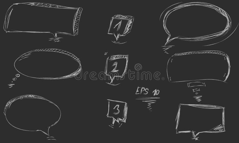 Hand drawn bubble set stock vector. Illustration of hand - 68768006