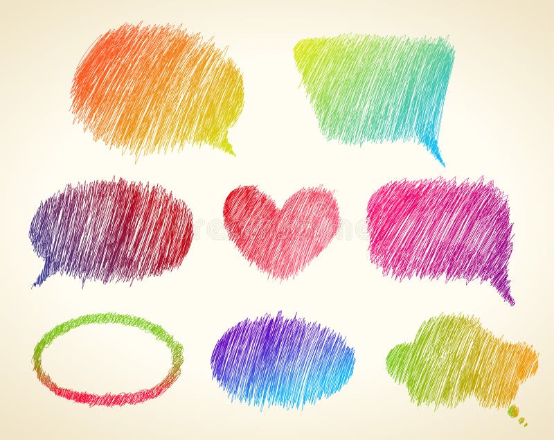 Hand drawn bubbles stock vector. Illustration of sizes - 19717866