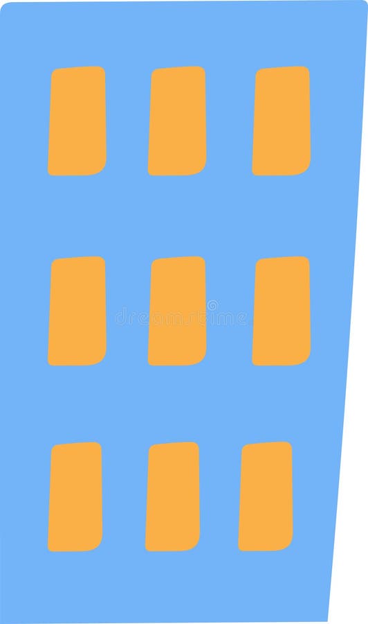 Hand Drawn Building Block Structure Stock Illustration - Illustration ...