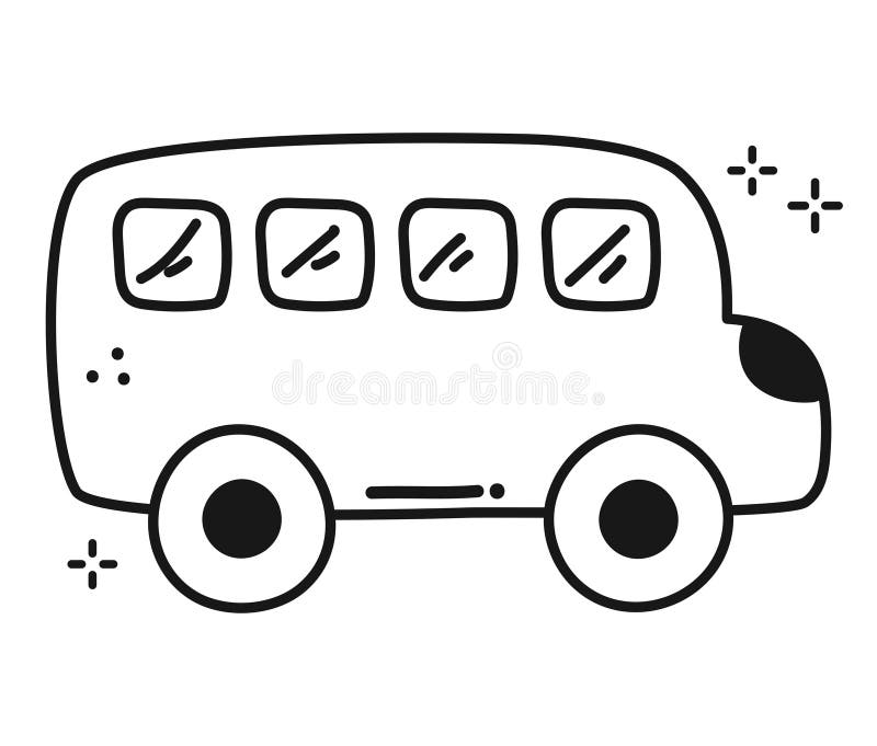 Hand Drawn Bus Illustration Stock Vector - Illustration of traffic ...