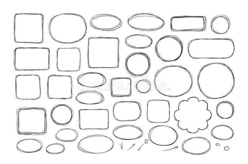 Hand Drawn Business Doodles. Comic Bubbles, Schedule, Flowchart Concept ...