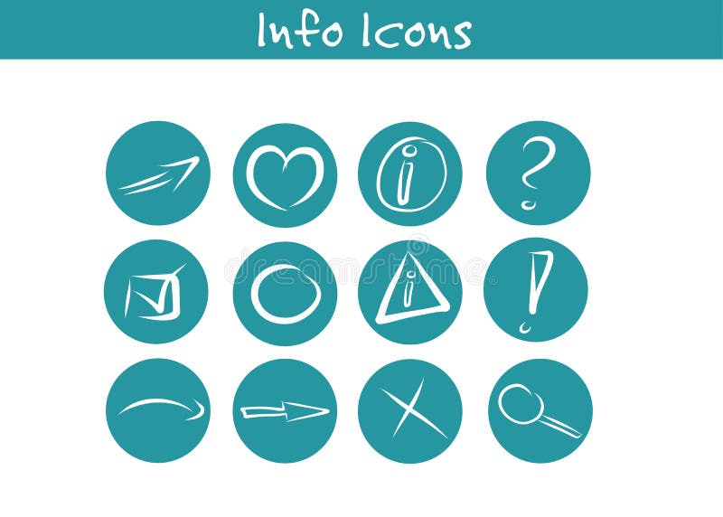 Hand Drawn Business Info Icon Set Stock Vector - Illustration of serch ...