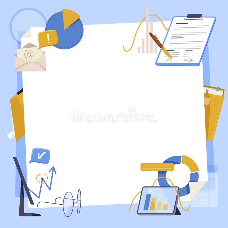 Hand Drawn Business Scenes Frame Stock Illustration - Illustration of ...