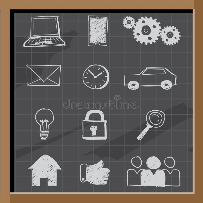 Hand drawn business signs stock vector. Illustration of bulb - 70837557