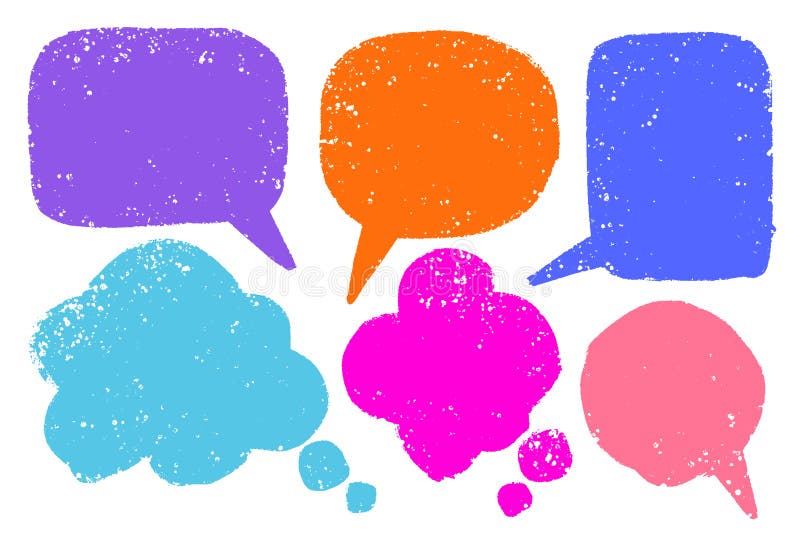 Hand Drawn Callout Clouds and Various Shapes for Backdrops. Vector ...