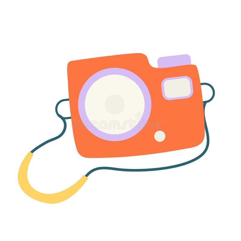 Hand Drawn Camera Isolated on White Background Stock Vector ...