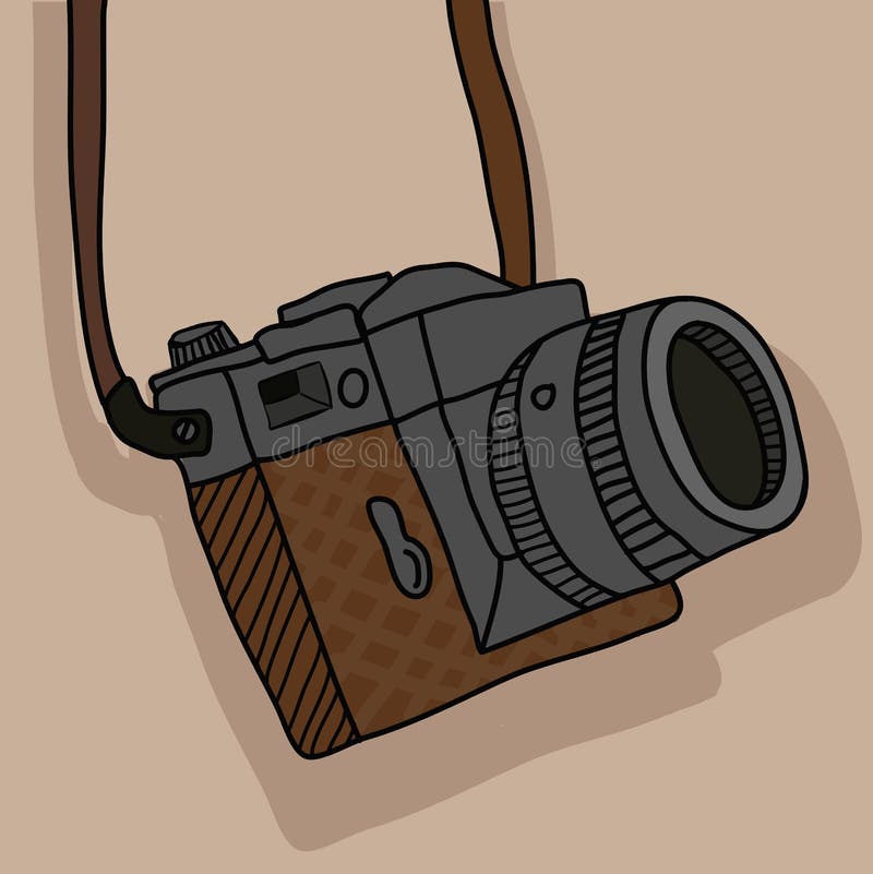 Hand Drawn Camera Sketch Style Stock Vector - Illustration of equipment ...