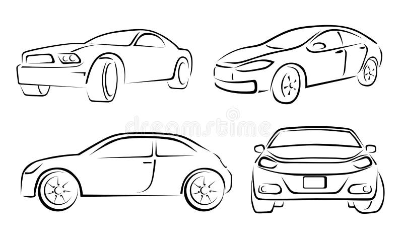 Hand Drawn Car Vehicle Scribble Vector Illustration Stock Vector ...