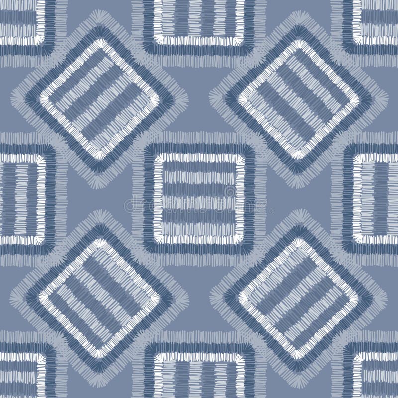 Hand Drawn Carpet Geometric Tile Seamless Pattern.Tile Shapes Backdrop ...