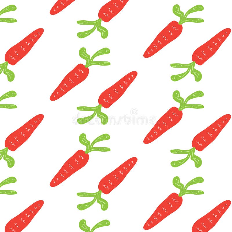 Hand Drawn Carrot Pattern. Seamless Pattern. Print Texture. Fabric ...