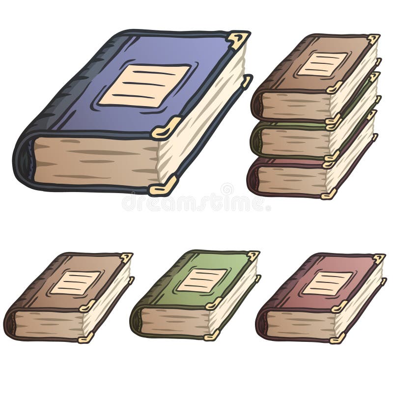 Hand Drawn Cartoon Book Vector Illustration. Stock Vector ...