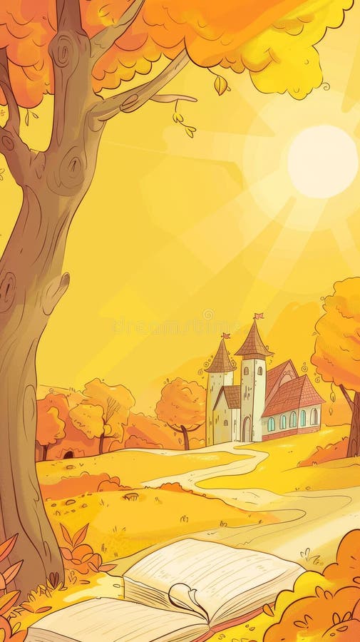 Hand-drawn Cartoon Design Featuring Spacious Copy Space. Stock ...