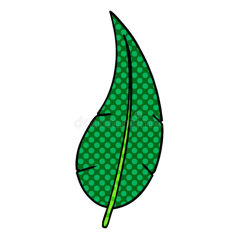 Hand Drawn Cartoon Doodle of a Green Long Leaf Stock Vector ...