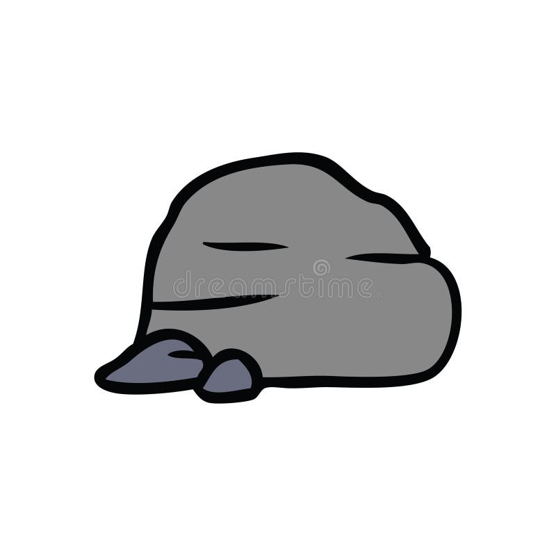 Hand Drawn Cartoon Doodle of Stone and Pebbles Stock Vector ...