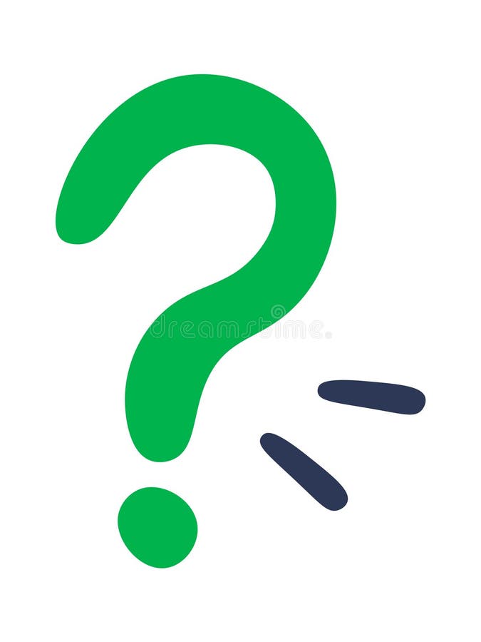 Hand Drawn Cartoon Expression Sign Doodle Flat Icon Question Mark Stock ...