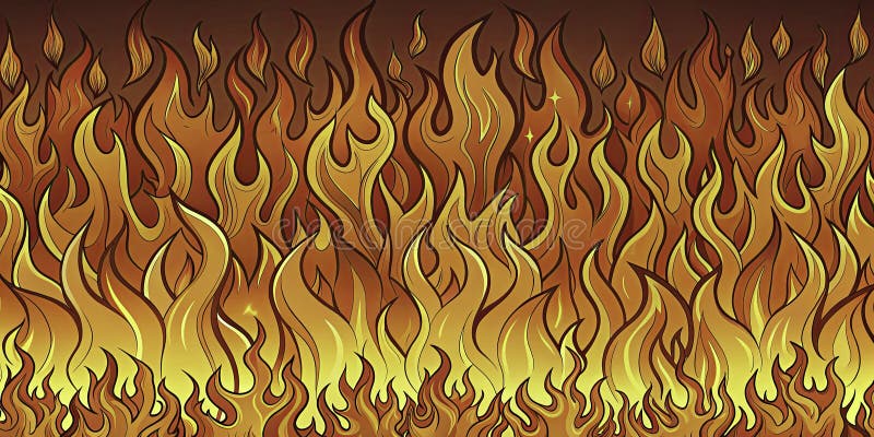 Hand-Drawn Cartoon Flame Pattern Backgrounds: Vibrant, Colorful, and ...