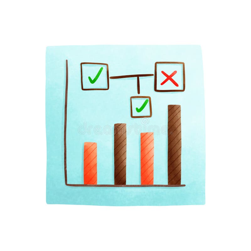 Statistical Graph Cartoon, Statistical Frame Stock Illustration ...