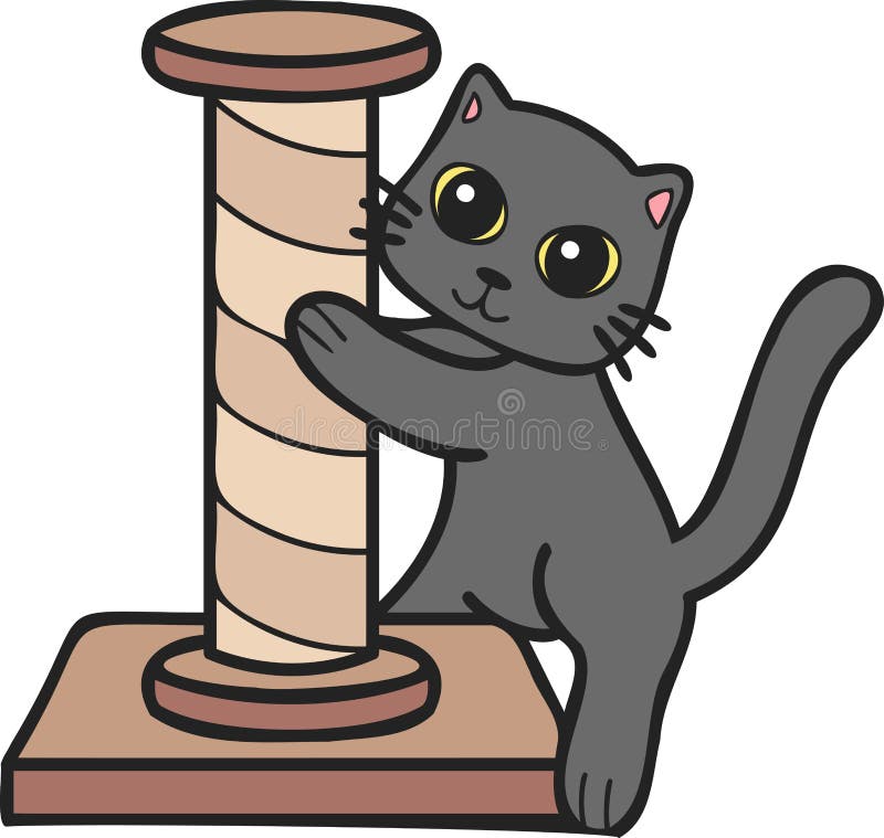 Cat Climbing Pole Stock Illustrations – 163 Cat Climbing Pole Stock ...