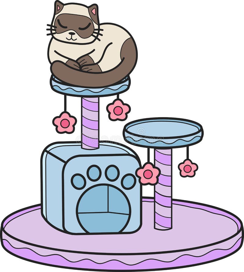 Cat Climbing Pole Stock Illustrations – 163 Cat Climbing Pole Stock ...
