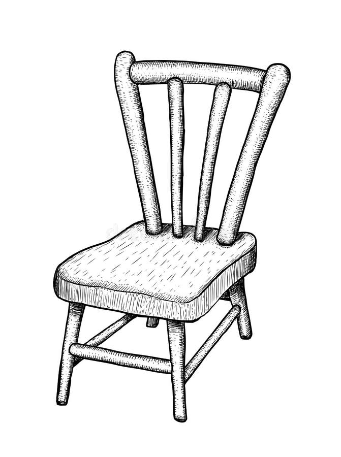 Hand Drawn Chair, Vector Illustration Stock Vector - Illustration of ...