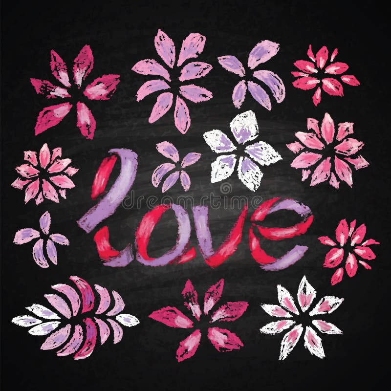 Hand Drawn Chalk Lettering. Stock Vector - Illustration of calligraphic ...