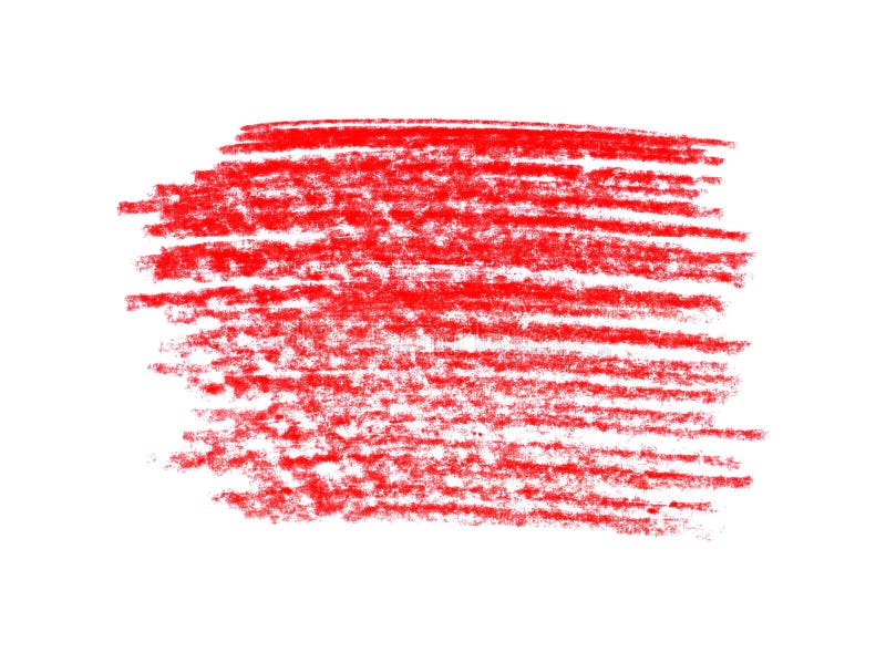 Hand Drawn Chalk Scribble with Red Color Stock Illustration ...
