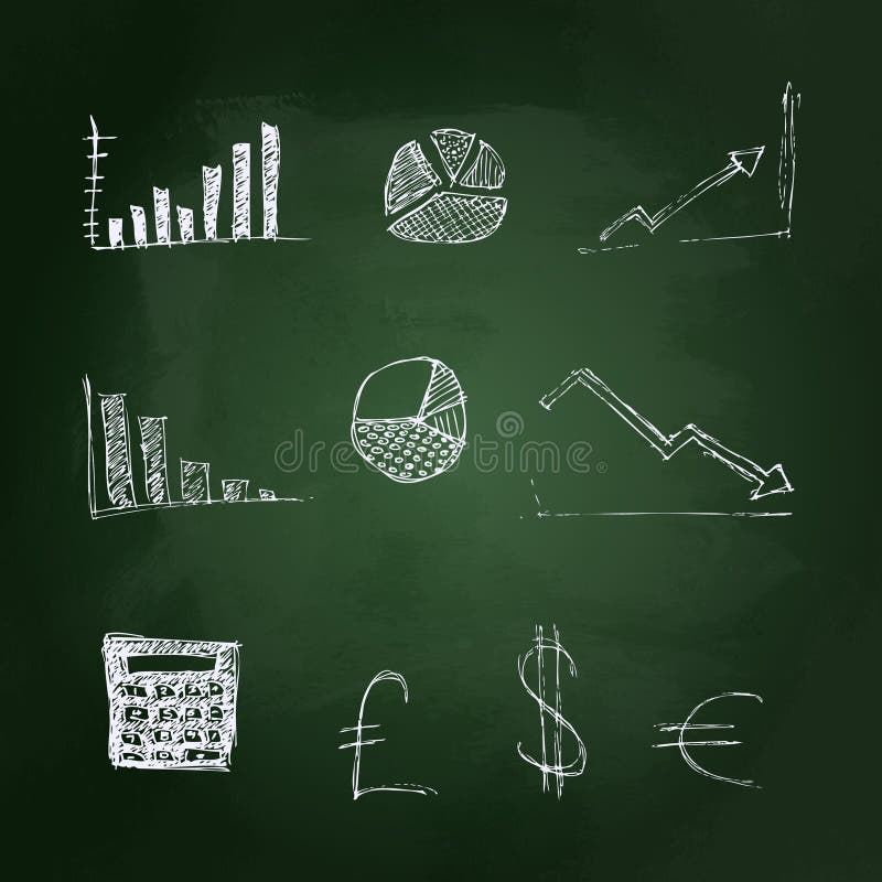 Hand Drawn Chalk Style Illustration Stock Vector - Illustration of math ...