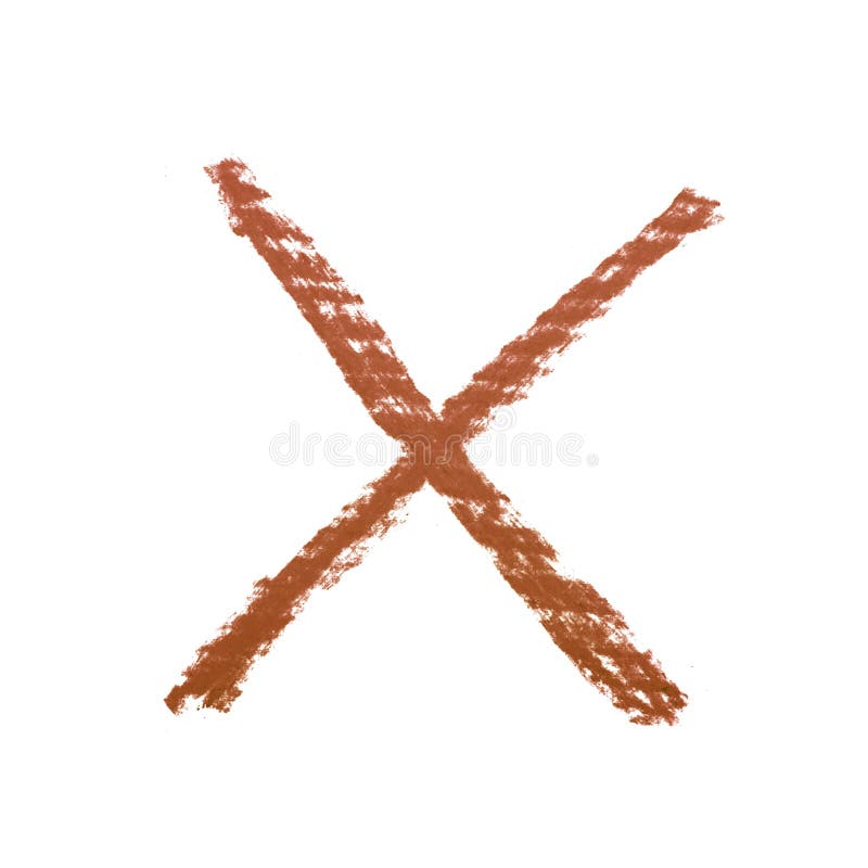 Hand drawn X mark isolated stock illustration. Illustration of paint ...