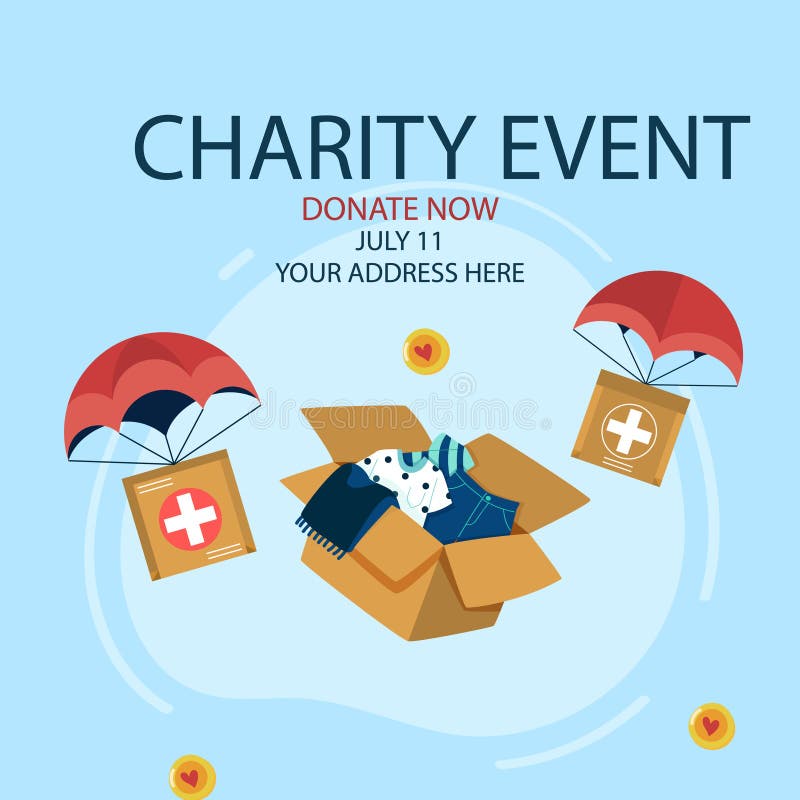 Hand Drawn Charity Event Template Design Vector Illustration Stock ...