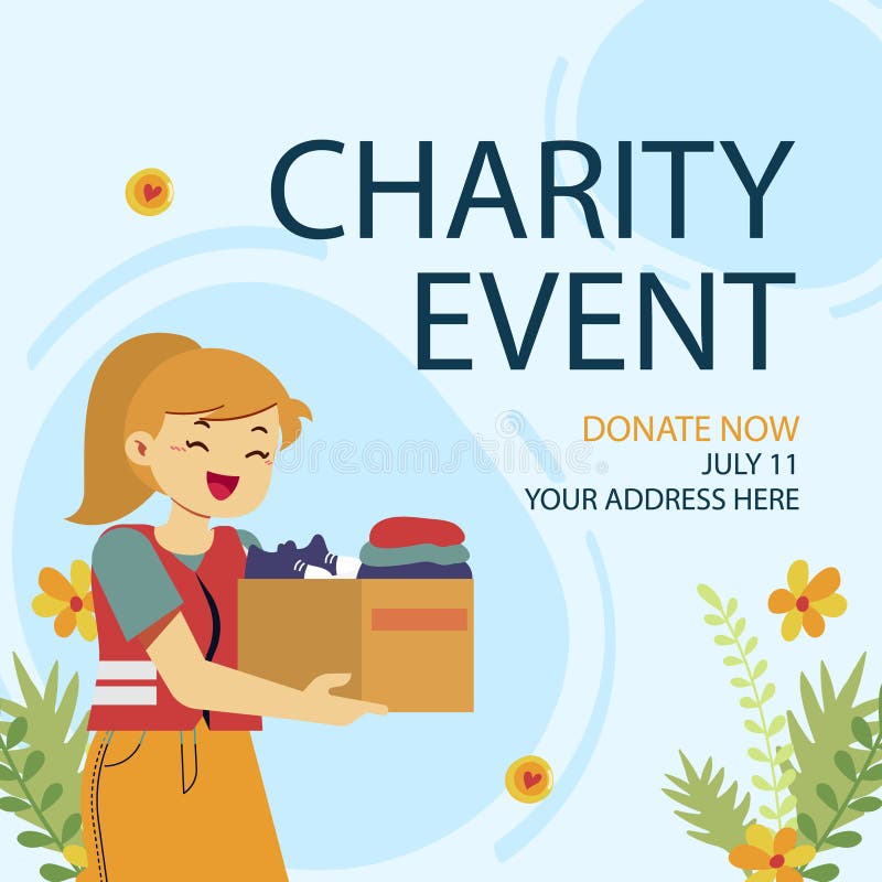 Hand Drawn Charity Event Template Design Vector Illustration Stock ...