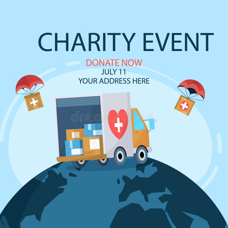 Hand Drawn Charity Event Template Design Vector Illustration Stock ...