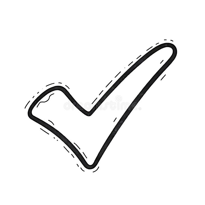 Hand Drawn Check Mark Illustration Graphic Design Stock Illustration ...