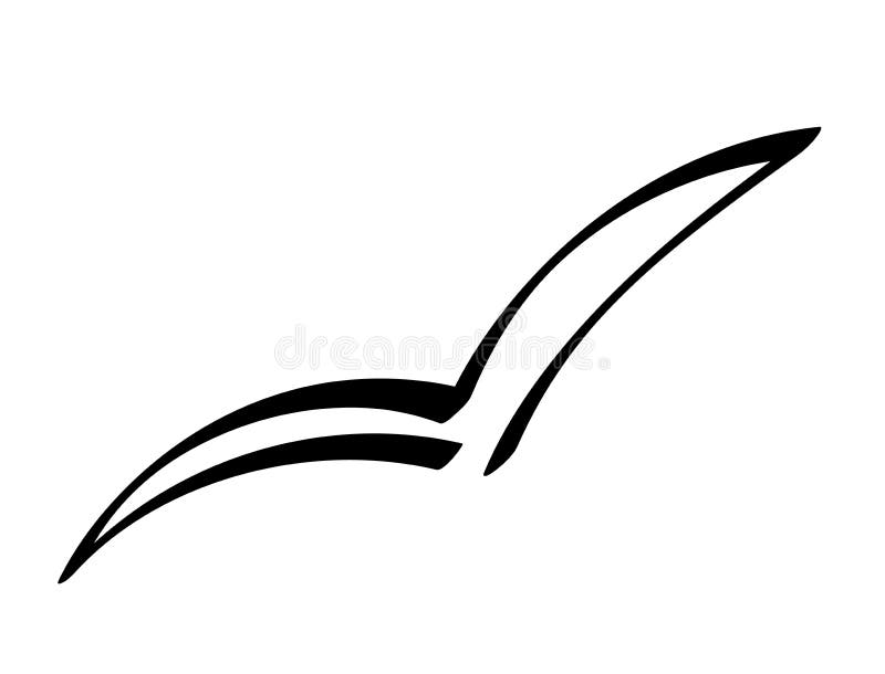 Hand Drawn Check V Signs Isolated on White Background. Vector Checklist ...