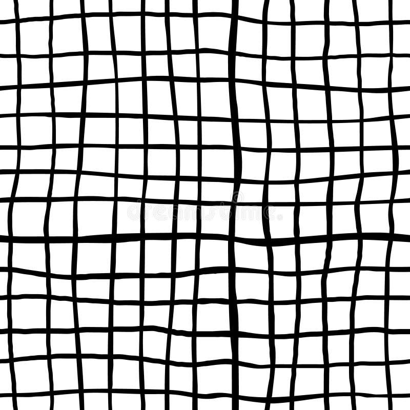 Hand Drawn Checkered Seamless Pattern Stock Vector - Illustration of ...