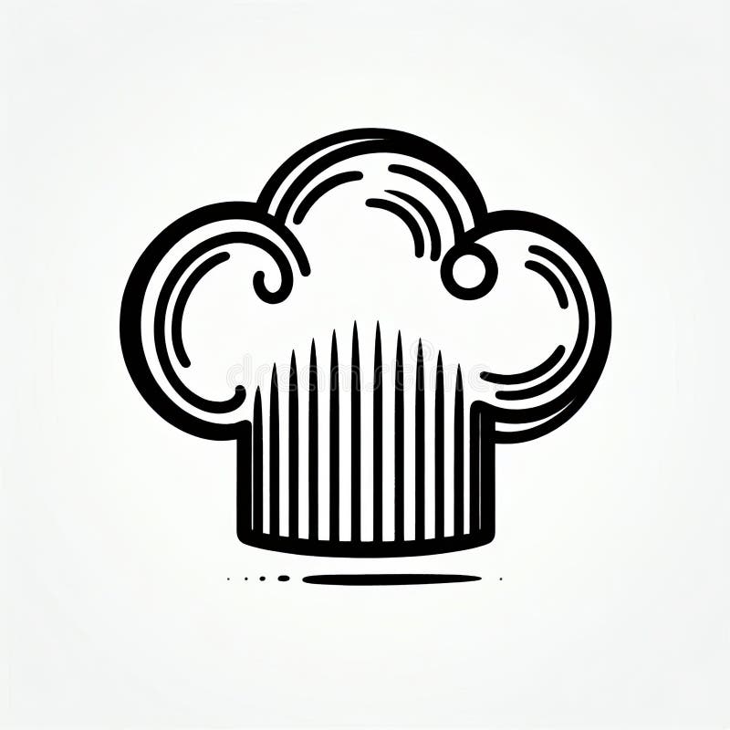 Hand-Drawn Chef Cap with Shading Stock Illustration - Illustration of ...