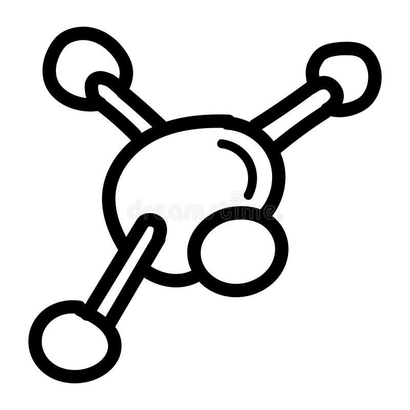 Hand Drawn Chemical Structure of the Molecule Icon in Doodle Style ...