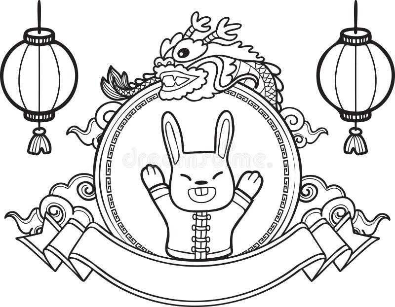 Chinese New Year Business Rabbit Stock Illustrations – 64 Chinese New ...