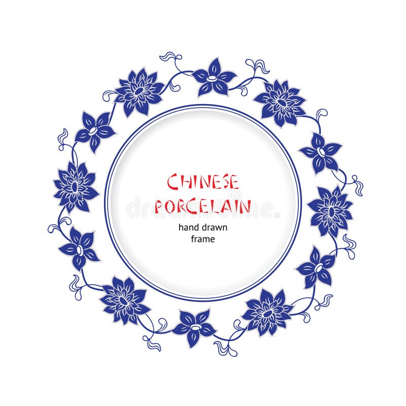 Hand Drawn Chinese Porcelain Frame Stock Illustrations – 32 Hand Drawn ...