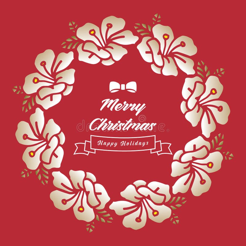 Hand Drawn Christmas Happy Holiday Element, with Unique Wreath Frame ...