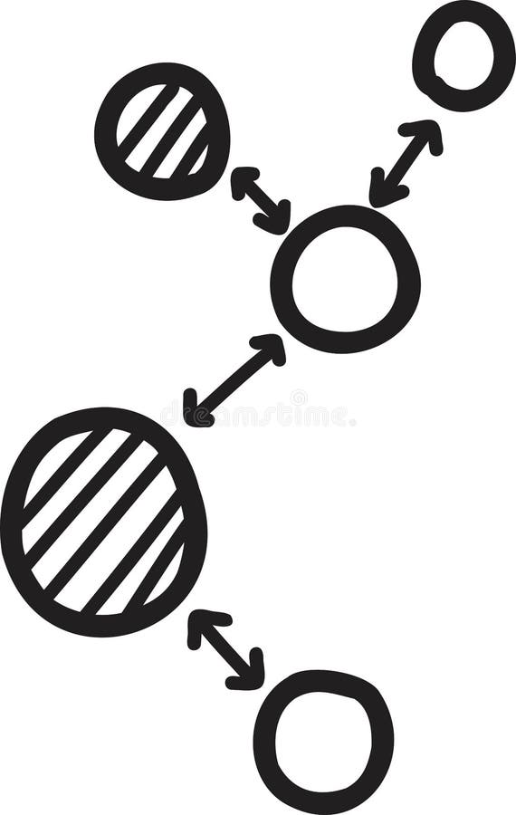 Hand Drawn Circle Connection Graph Illustration Stock Vector ...