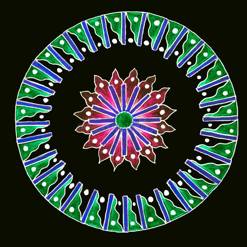 Elaborate Geometric Pattern. Stock Illustration - Illustration of ...