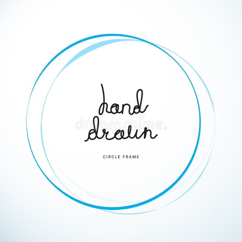 Hand Drawn Circle stock vector. Illustration of circular - 122516320