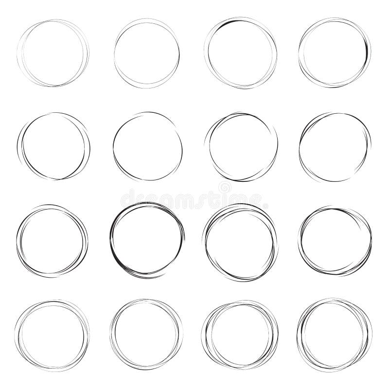 Hand Drawn Circle stock vector. Illustration of drawing - 122517486