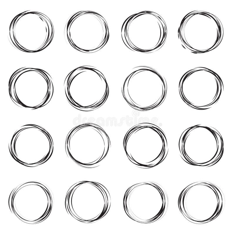 Hand Drawn Circle stock vector. Illustration of hand - 122517511